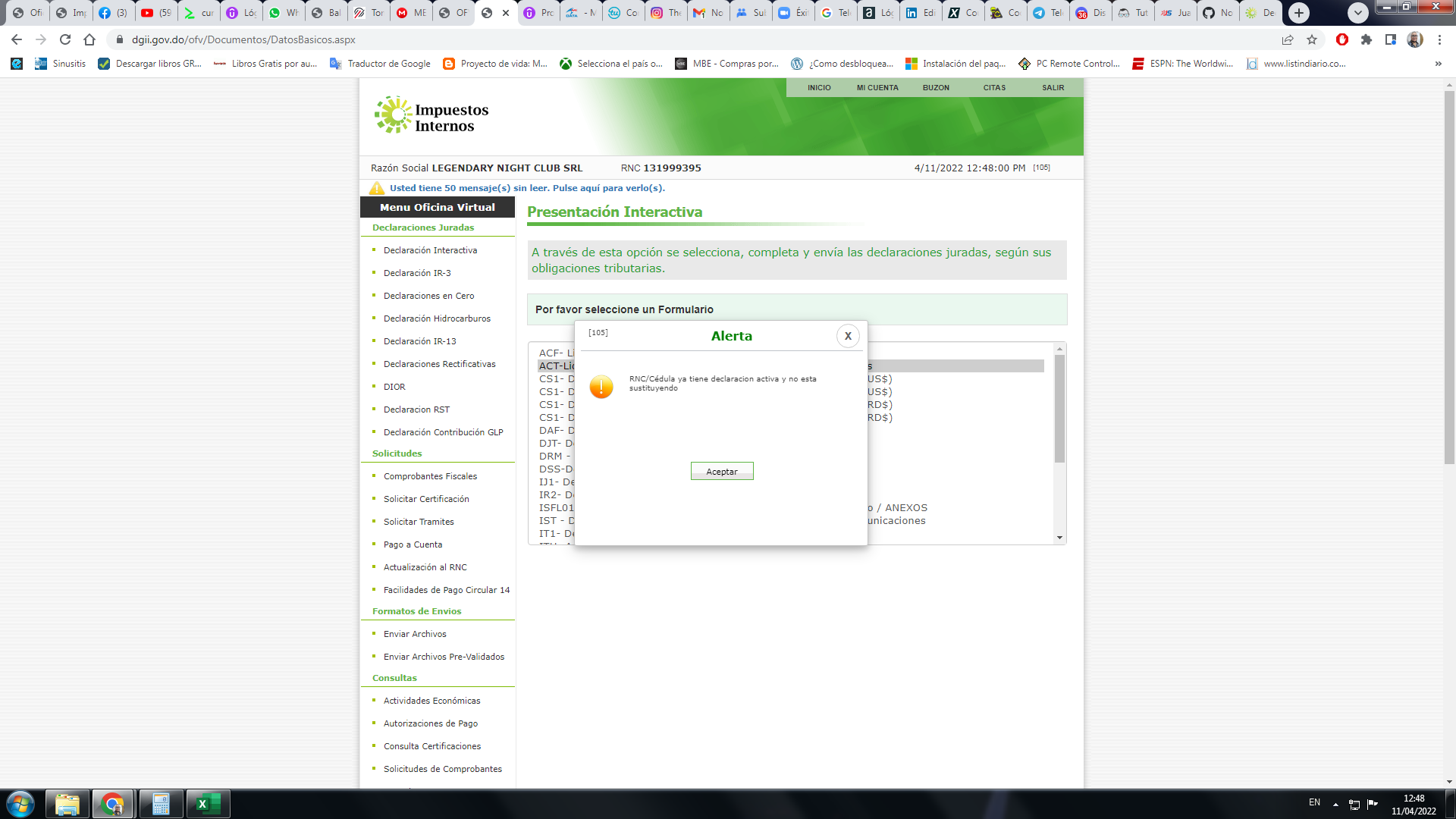 ‎Declaración Jurada IR-2 como sustituirla? Presentada en fecha ...