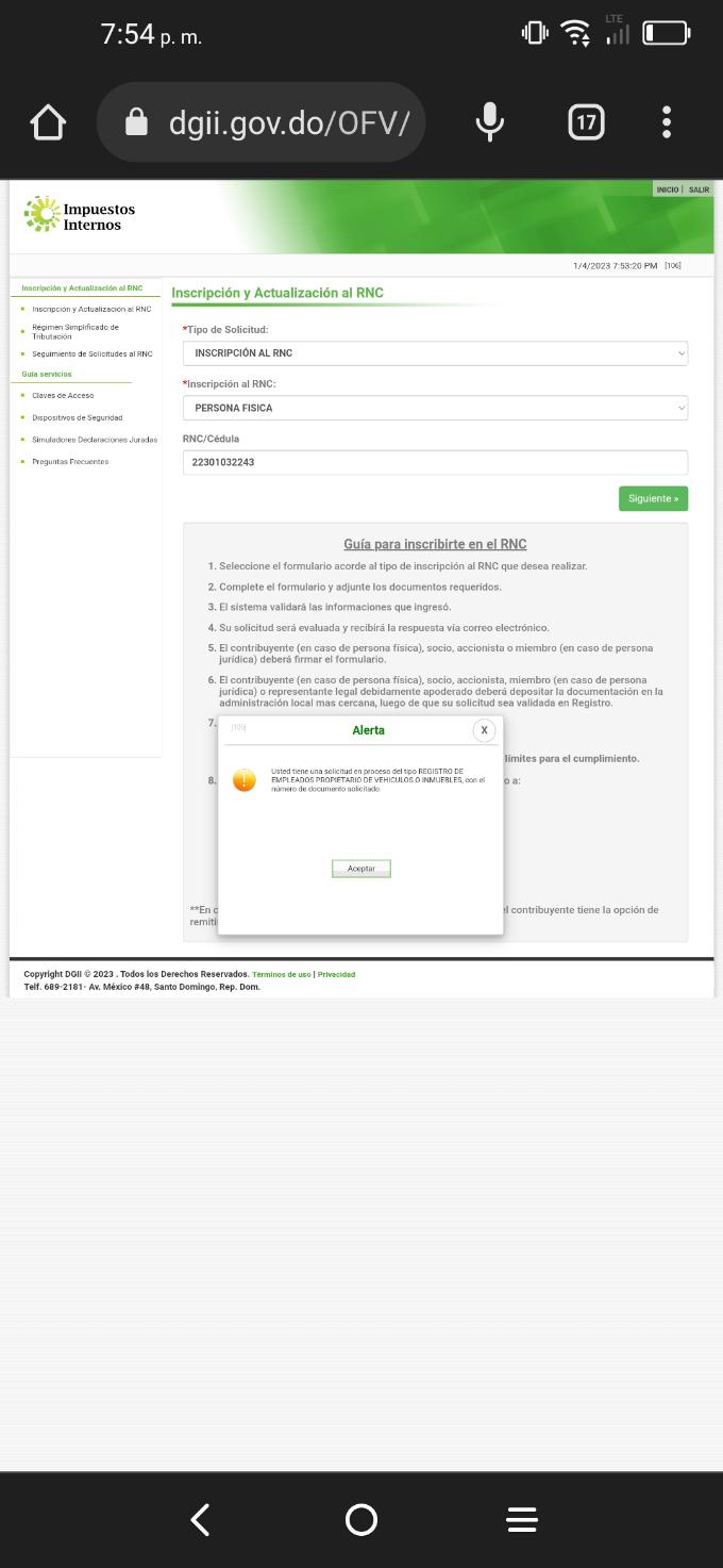 ‎Alerta al Inscribirme en RNC persona Física | Comunidad de Ayuda de la ...