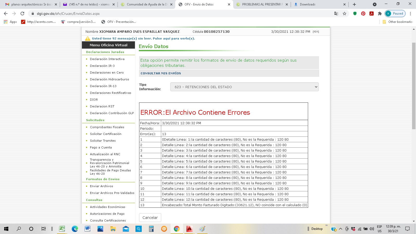 ‎PROBLEMAS AL PRESENTAR FORMULARIO #623 | Comunidad de Ayuda de la ...